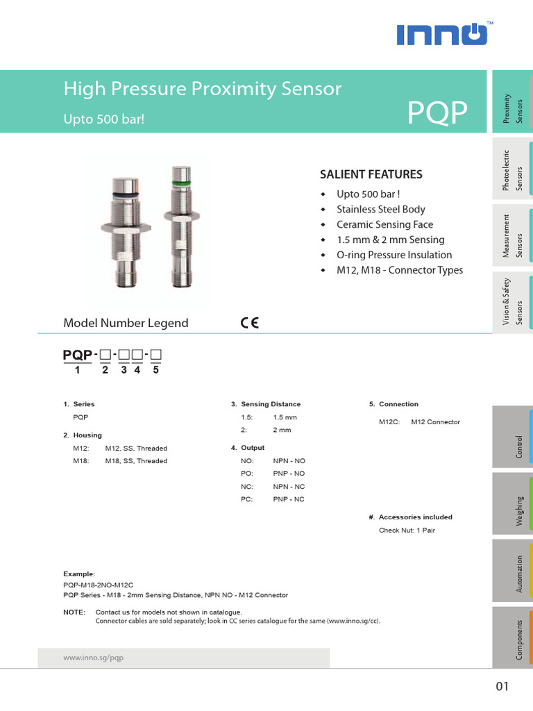 PQP High Pressure Proximity | PDF | Electrical Connector | Bipolar ...