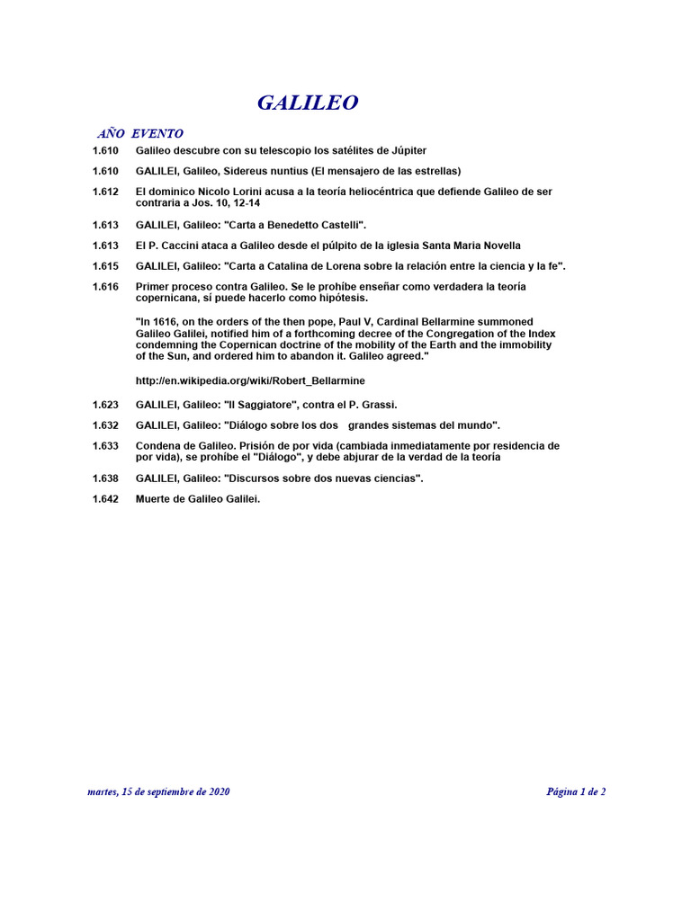 GALILEO | PDF | Galileo Galilei