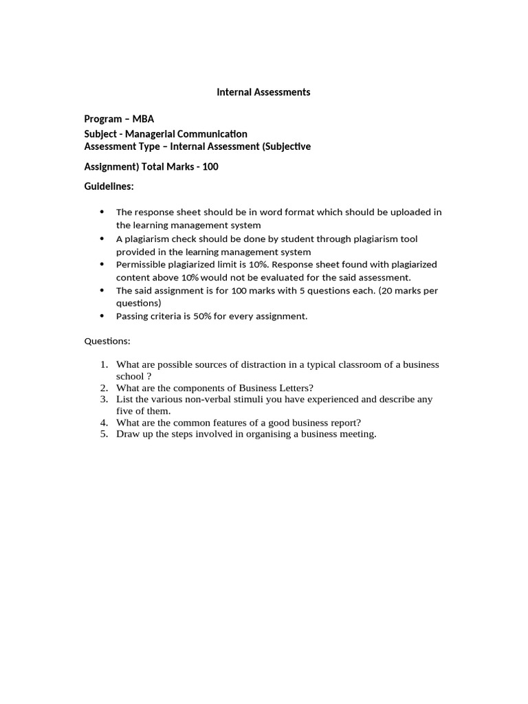 Managerial Communication-Assignment - 2 | PDF | Business