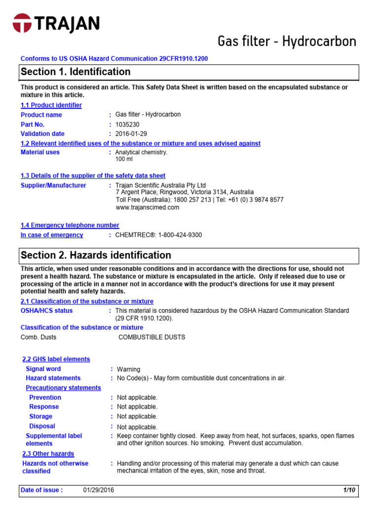 MSDS-0009-G | PDF | Waste Management | Waste