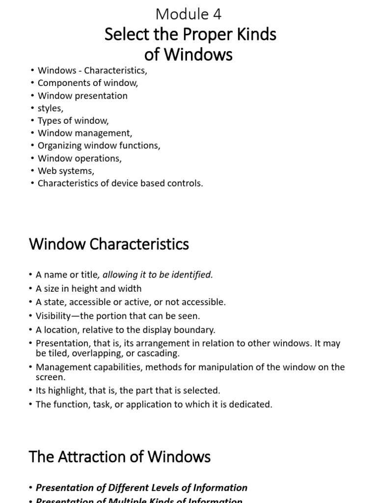 UID_Module_4 | PDF | Window (Computing) | Computer Keyboard UID_Module_4 | PDF | Window (Computing) | Computer Keyboard
