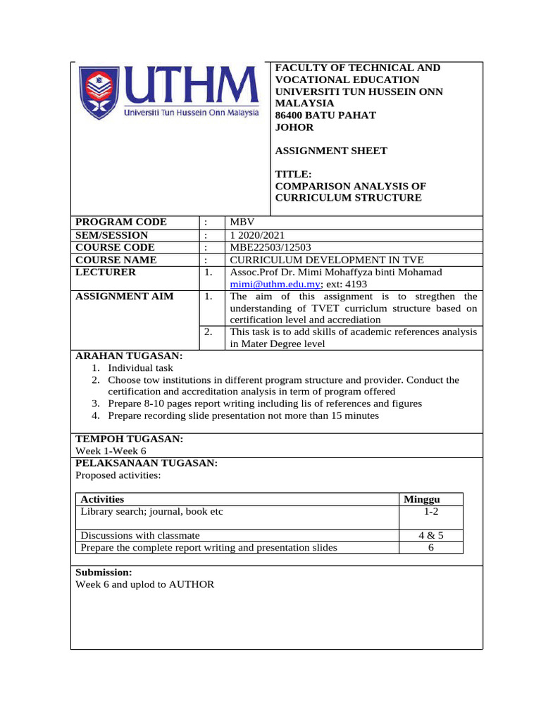 Assignment 1 Mbe 22503 Sem 120202021 | PDF