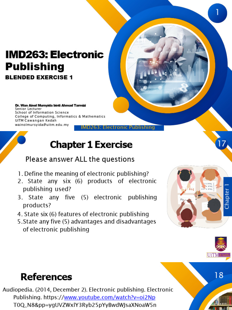 IMD263 Electronic Publishing Blended Exercise 1 | PDF | Technology ...