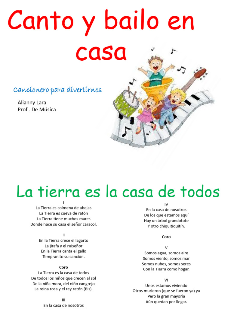 Canto y Bailo en Casa-Cancionero | PDF
