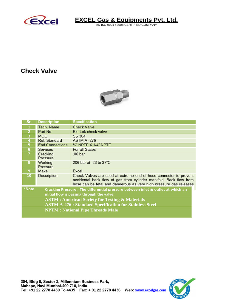 Check Valve | PDF