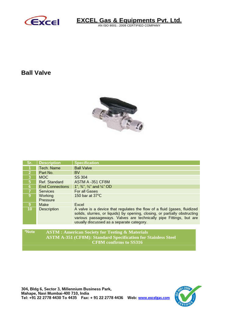 Ball Valve | PDF | Computers | Technology & Engineering