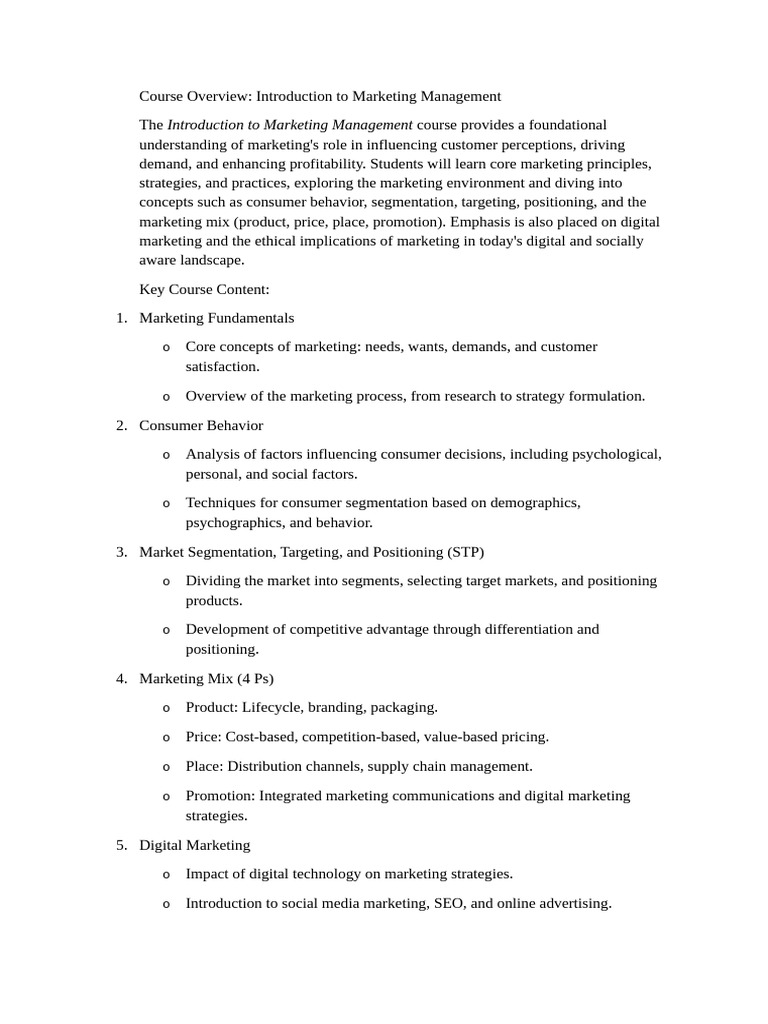 Introduction To Marketing | PDF | Marketing | Digital Marketing