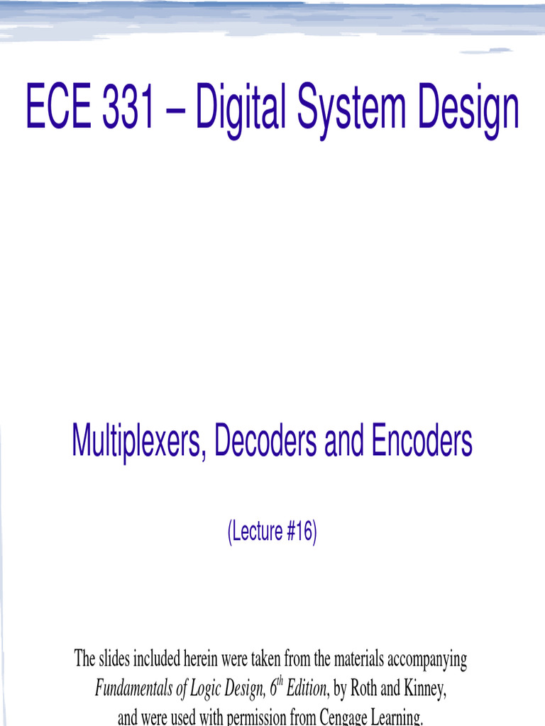 Multiplexers Decoders and Encoders | PDF | Electrical Circuits ...
