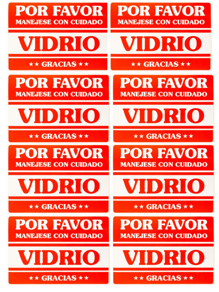Etiqueta Fragil Maneje Con Cuidado | PDF