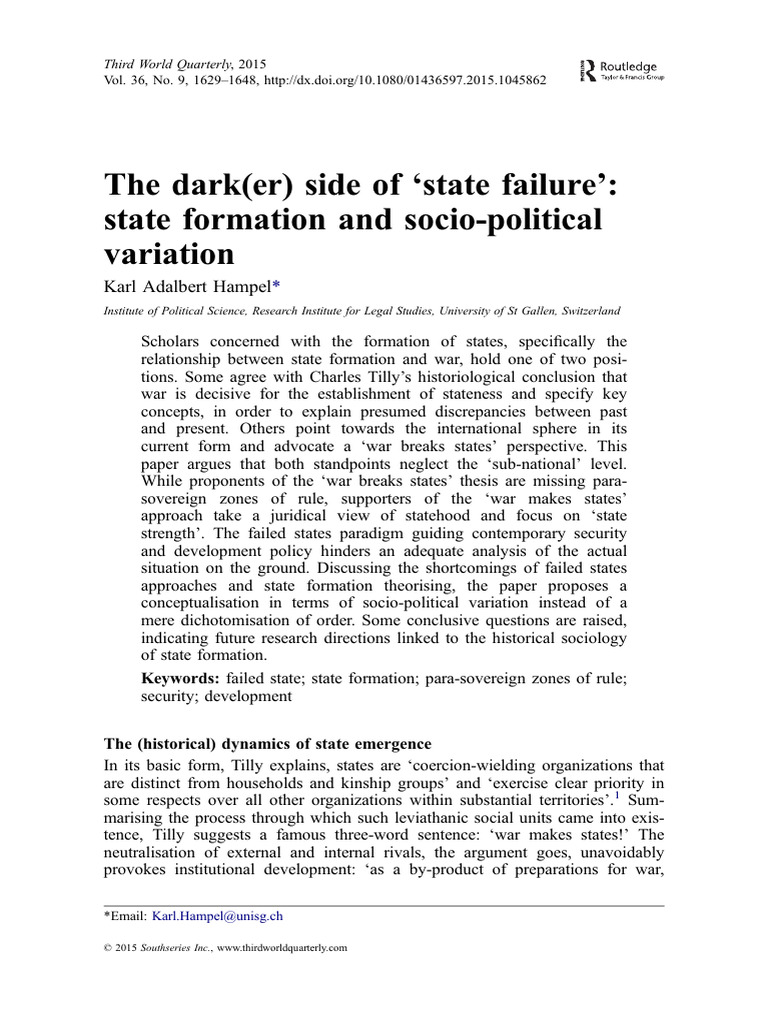 Artikel deur Hampel | PDF | Failed State | State (Polity)