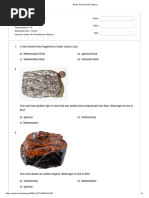 Rock Cycle Test Questions | PDF | Rock (Geology) | Sedimentary Rock
