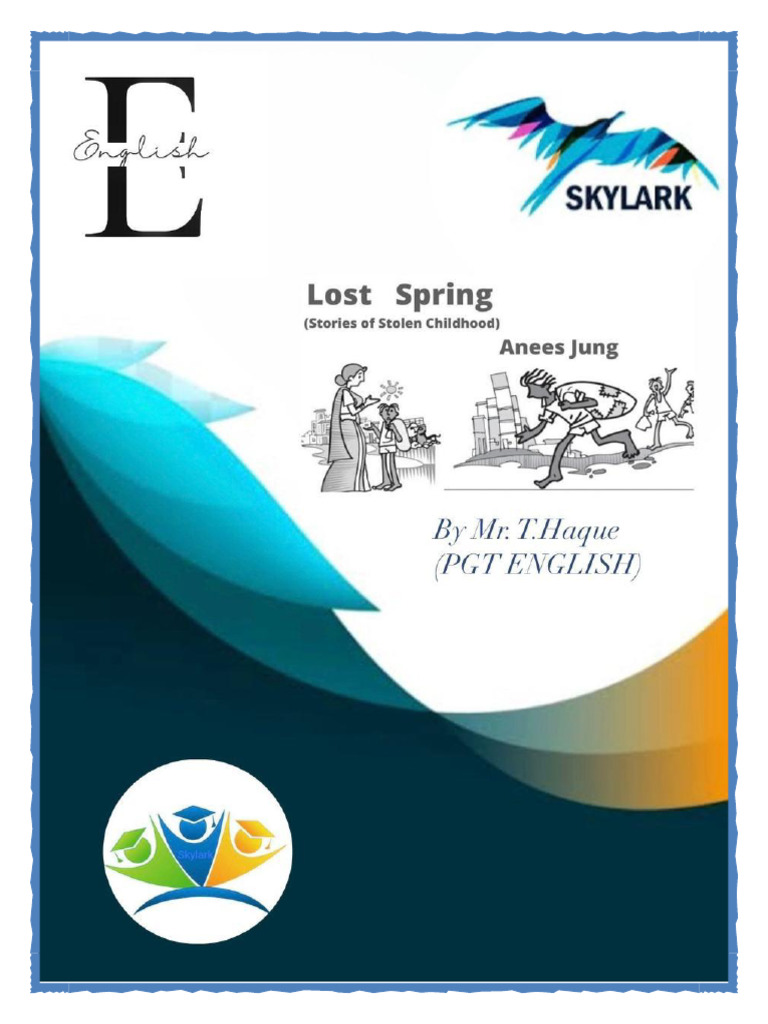 Ch.2. Lost Spring by Mr.T.Haque | PDF | Poverty | Poverty & Homelessness