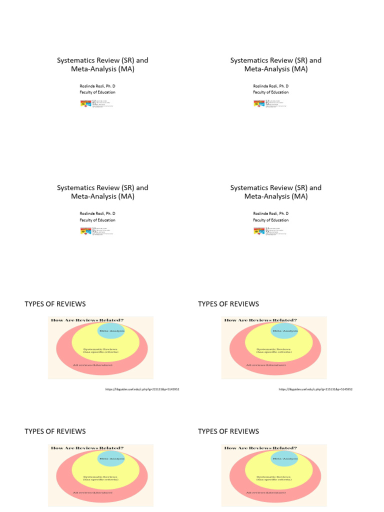 Systematic Review and Meta-Analysis Guide | PDF | Systematic Review ...