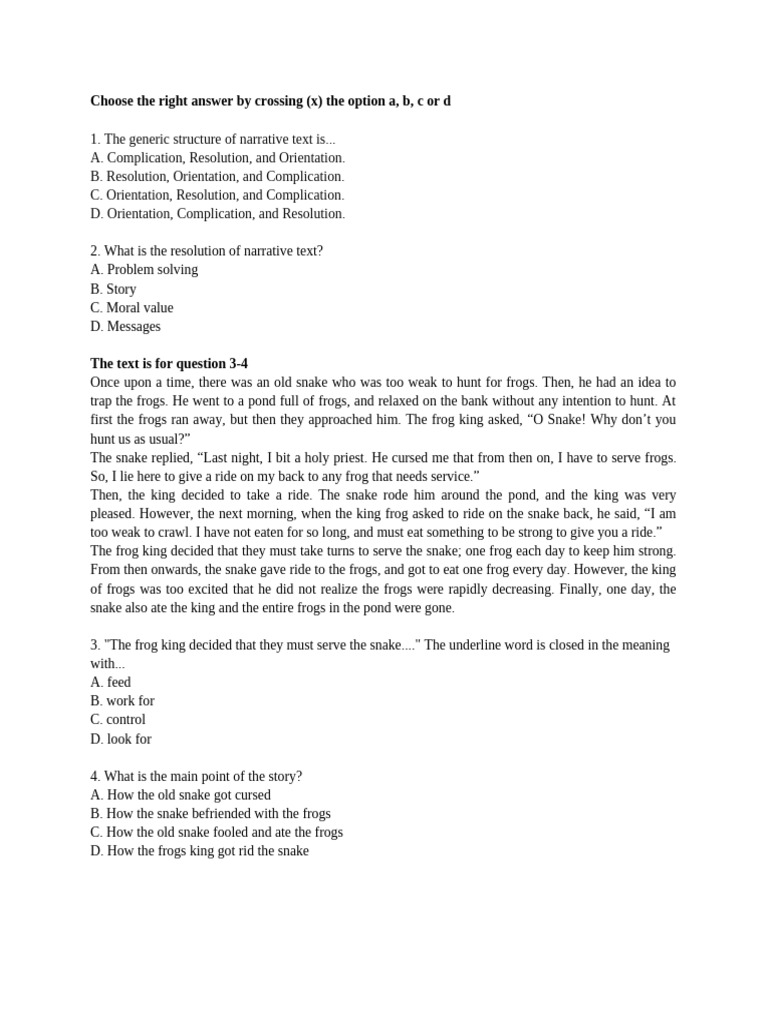 Narrative Text: Structure and Lessons | PDF