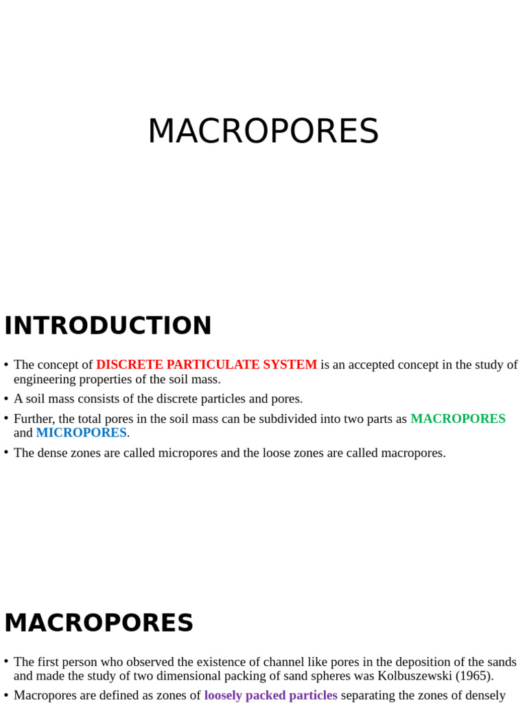 Understanding Macropores in Soil | PDF | Porosity | Strength Of Materials
