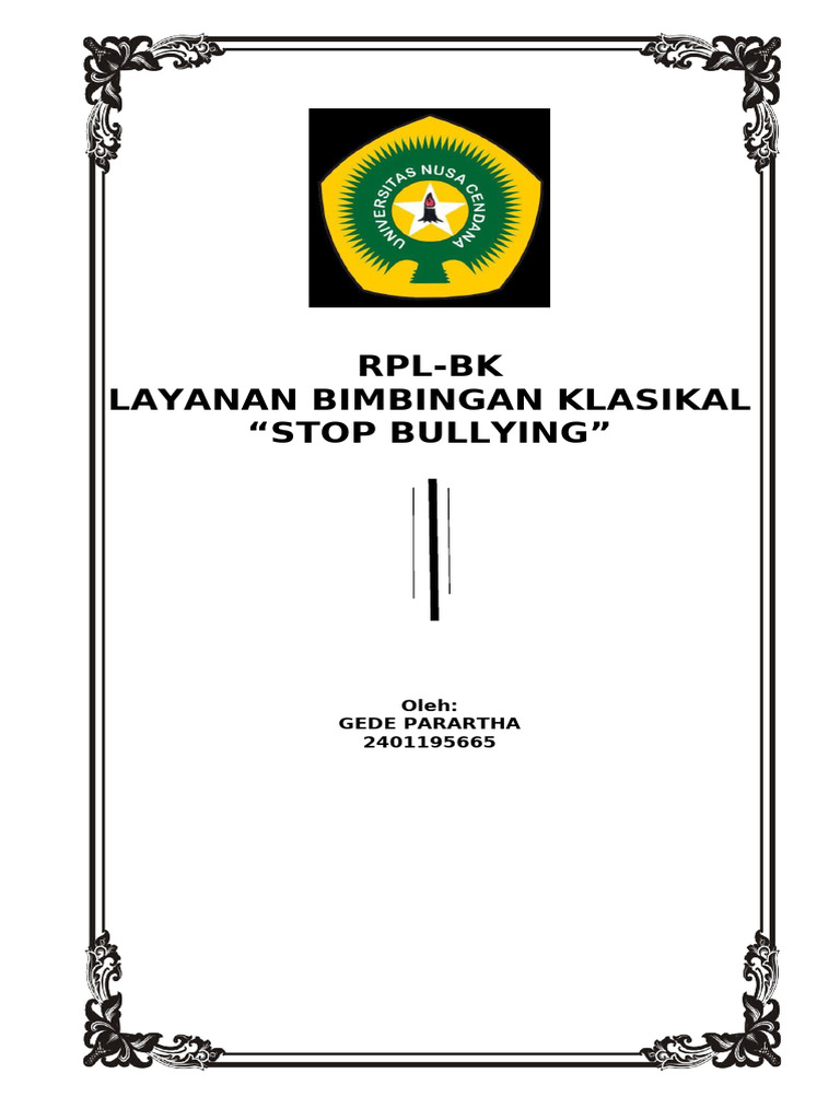 RPL Stop Bullying | PDF