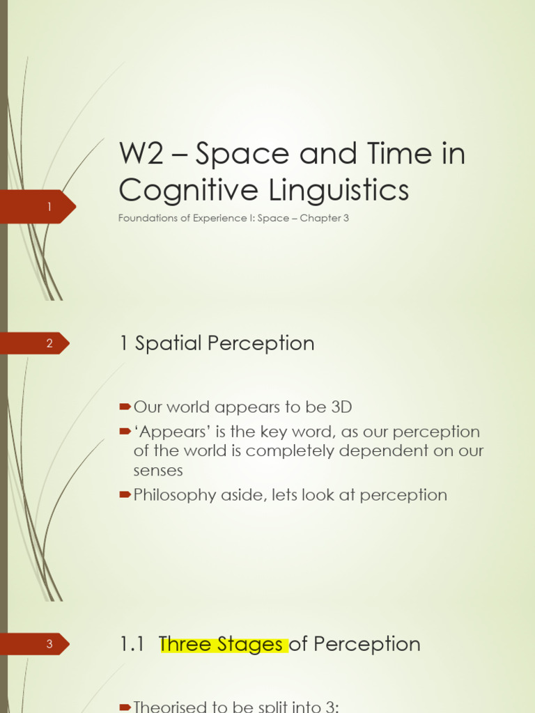 W2 Slides | PDF | Perception | Experience
