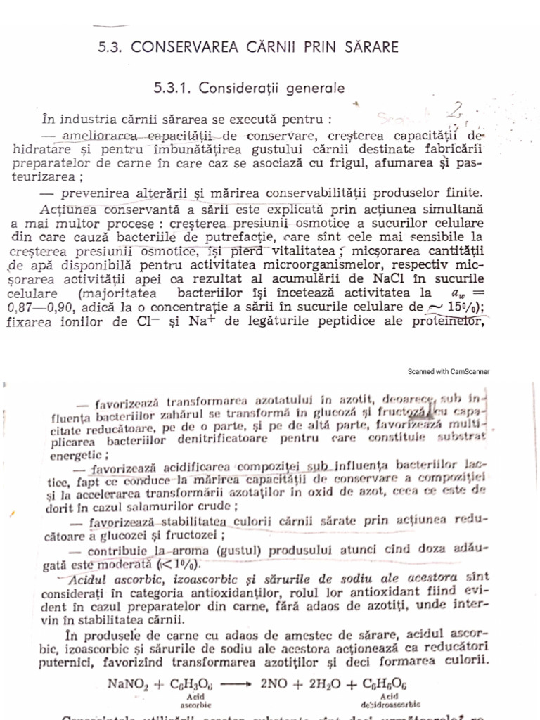 Conservarea Carnii Prin Sarare | PDF