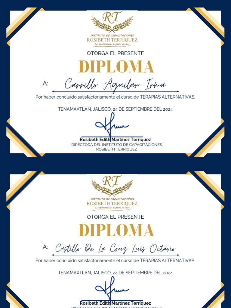 Diplomas Tía Edith 24 Sept 2024 | PDF