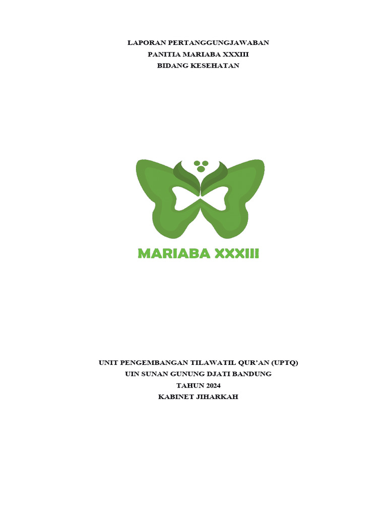LPJ Bidang Kesehatan Mariaba Xxxiii 32 | PDF | Kesehatan Holistik