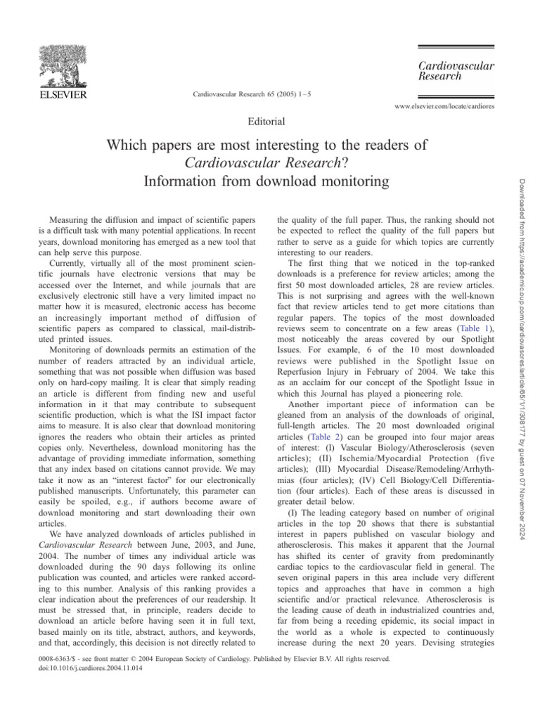 Which Papers Are Most Interesting To The Readers of ? Information From ...