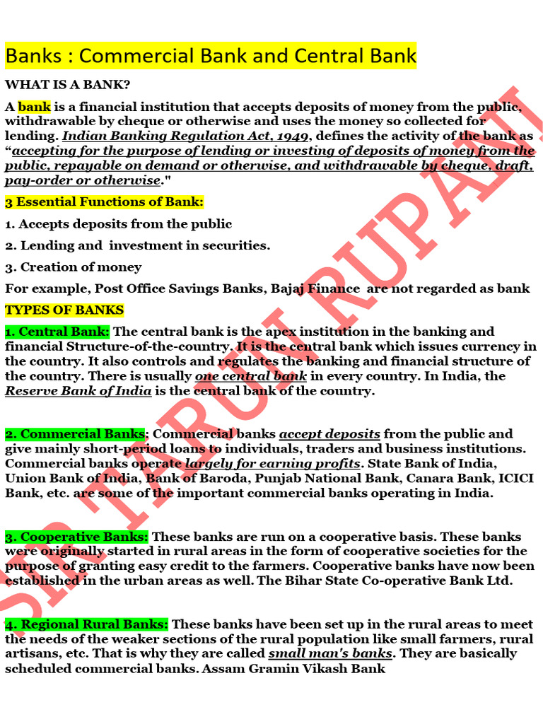 Overview of Bank Types and Functions | PDF | Banks | Transaction Account
