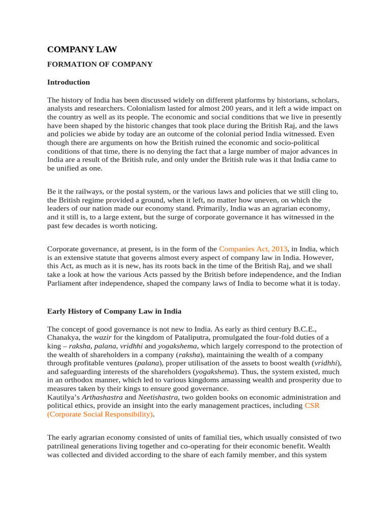 Company Law | PDF | Public Company | Guarantee