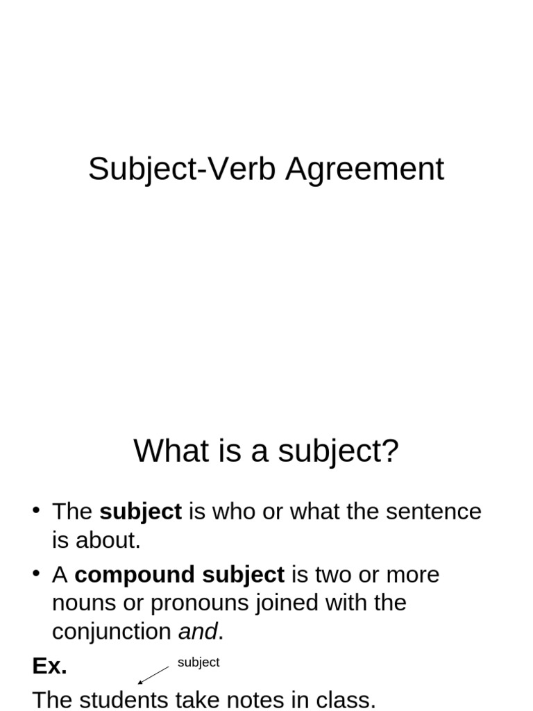 Subject-Verb Agreement Explained | PDF | Language Arts & Discipline ...