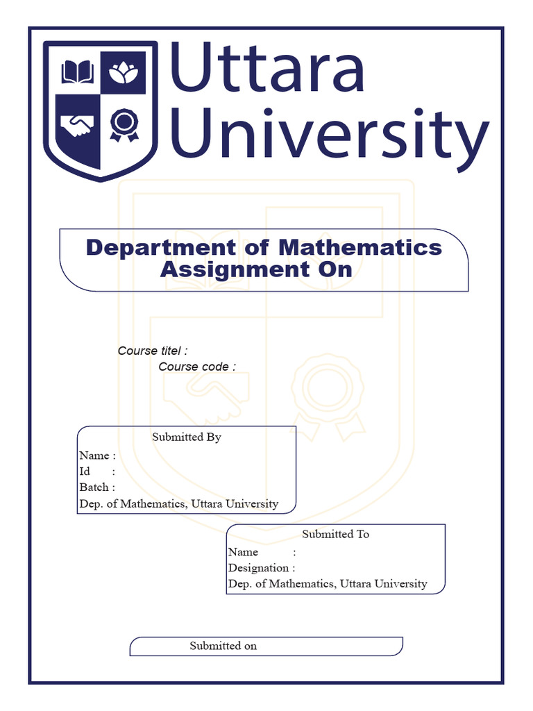 Assignment Cover Page | PDF | Teaching Methods & Materials | Science ...