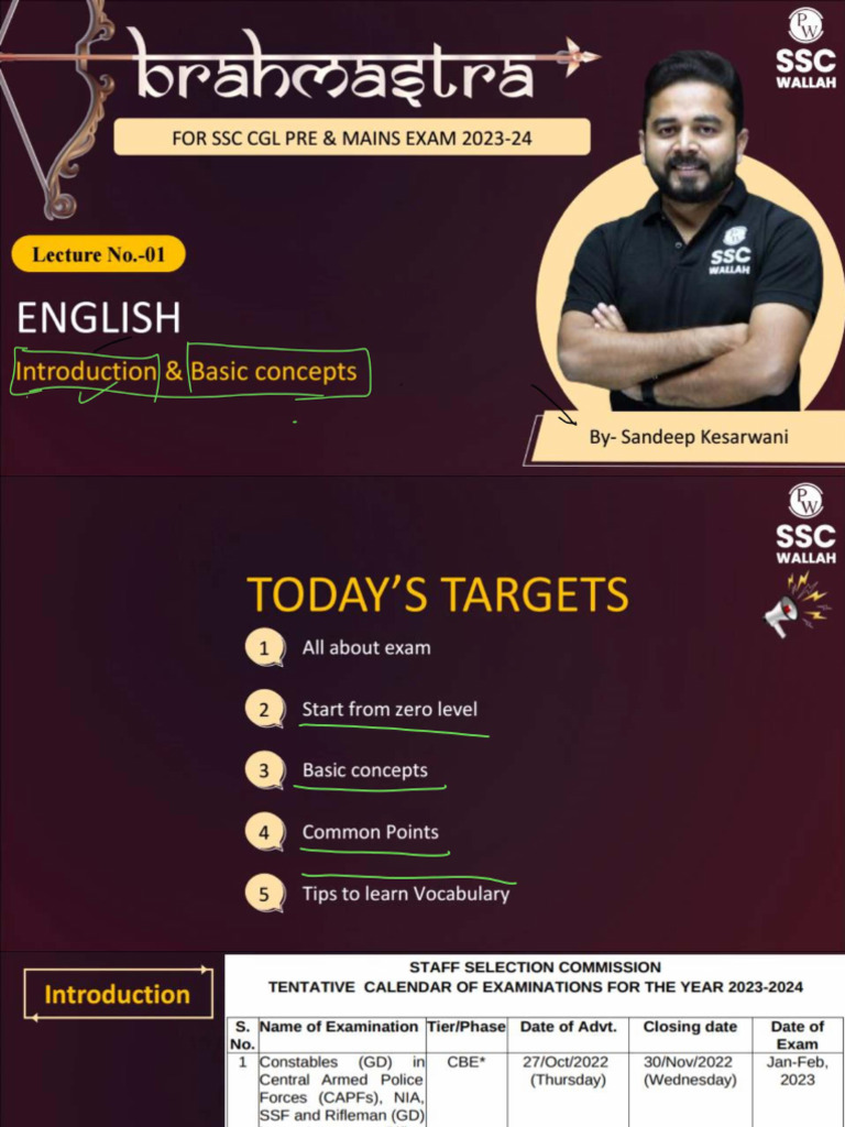Introduction & Basic Concepts 01 - Class Notes (Brahmastra SSC ...