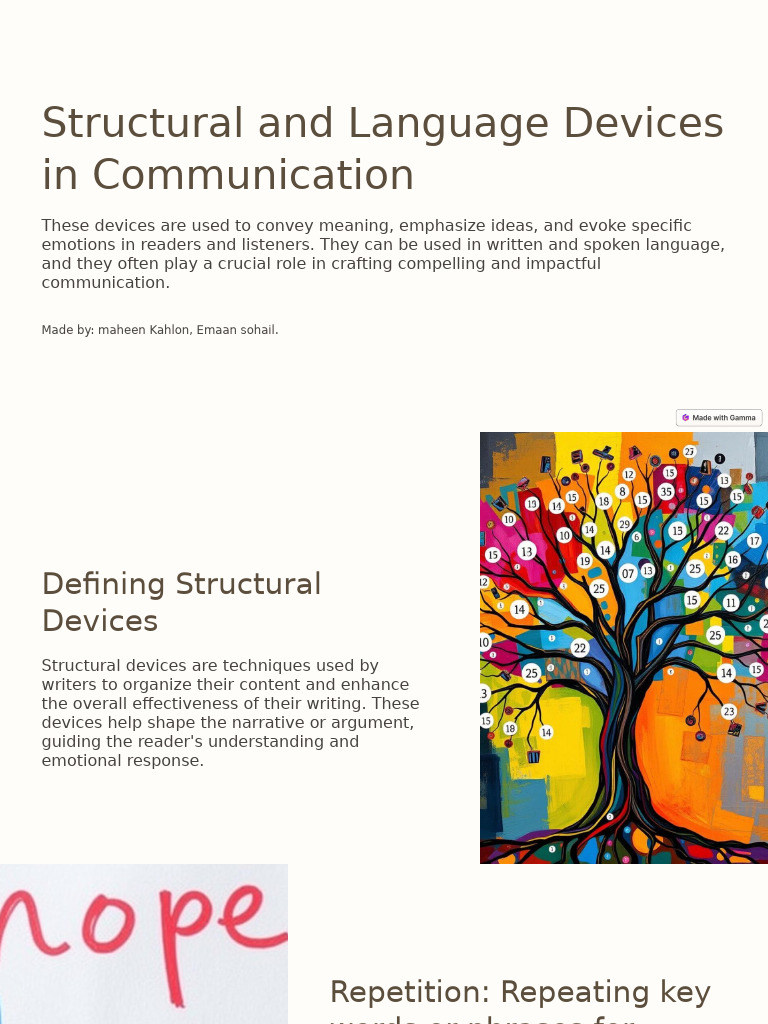 Structural and Language Devices in Communication | PDF | Communication ...