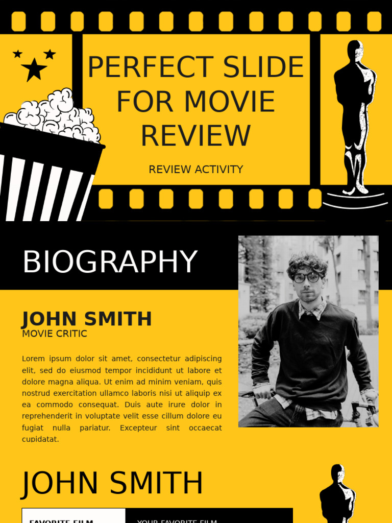 Classic Perfect Slides For A Movie Review Presentation | PDF