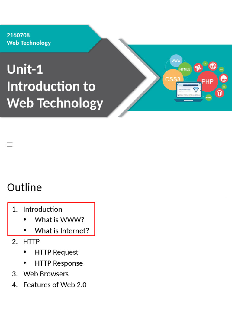 WT PPT Unit-1 | PDF | World Wide Web | Internet & Web WT PPT Unit-1 | PDF | World Wide Web | Internet & Web