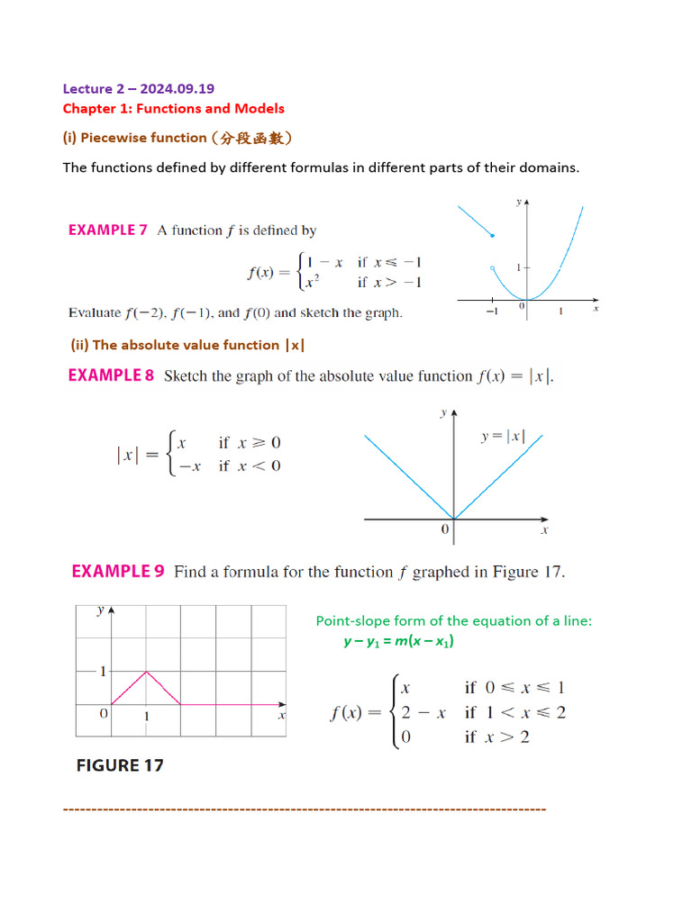 Lecture 2 Functions and Models & HW2 | PDF | Trigonometric Functions | Function (Mathematics)