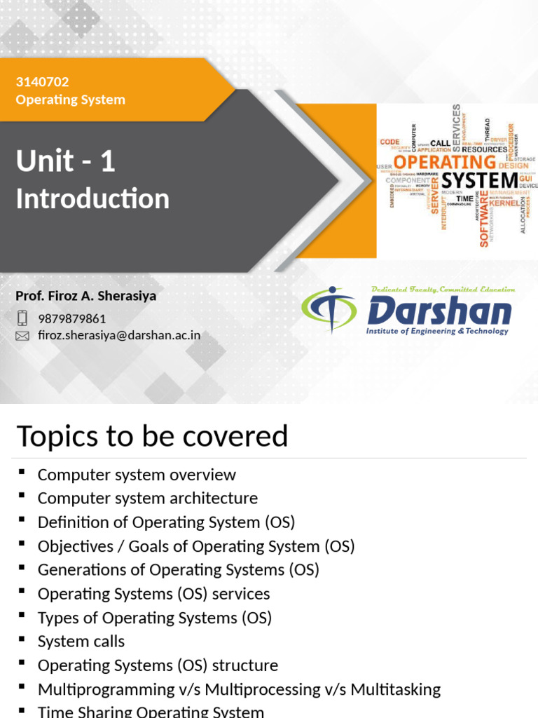 OS GTU Study Material Presentations Unit-1 03012020065636AM | PDF | Operating System | Computer ...
