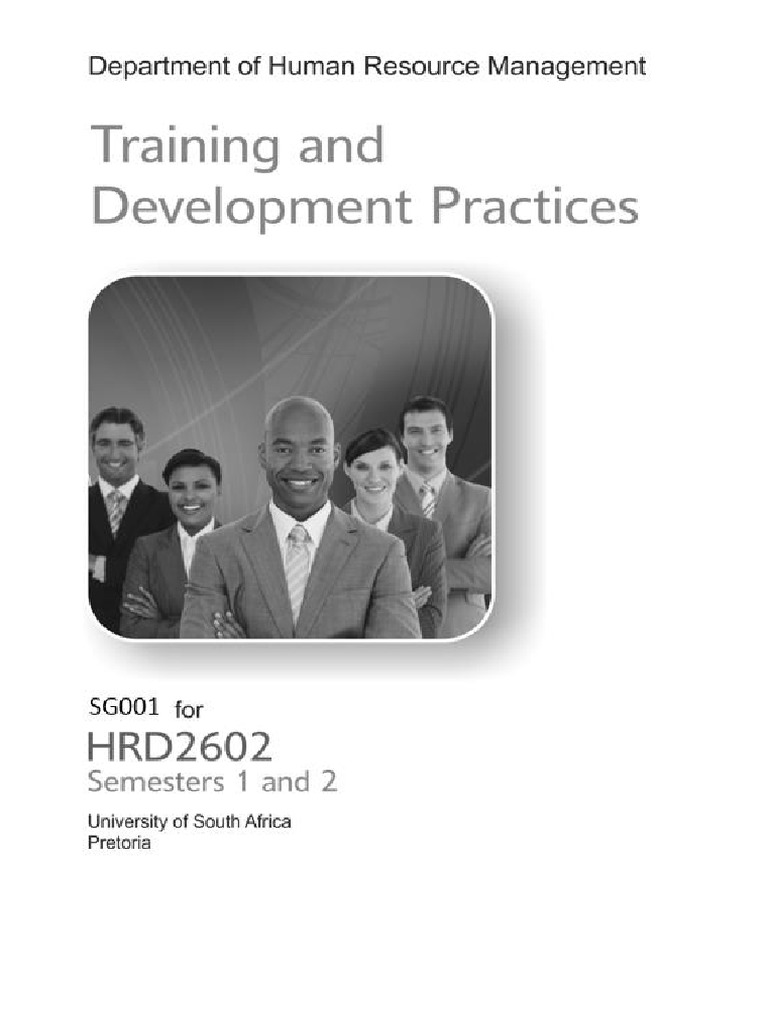 Training and Development Practices - HRD2602 - Study Guide | PDF ...