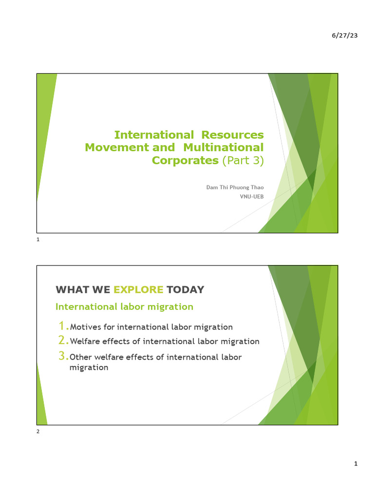 IE - Chapter 6 - Labor Migration | PDF | Labour Economics | Migrant Worker