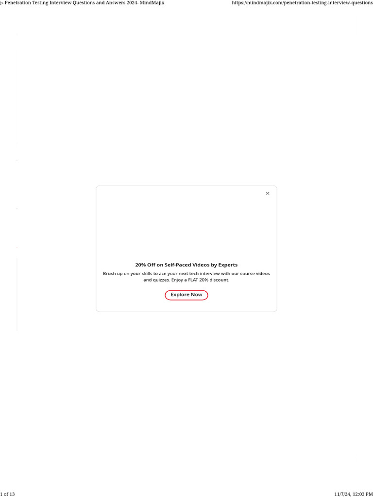 Interview Questions and Answers 2024 MindMajix | PDF | Penetration Test ...