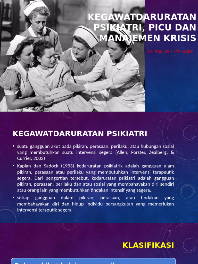 Kegawatdaruratan Psikiatri, Picu Dan Manajemen Krisis | PDF