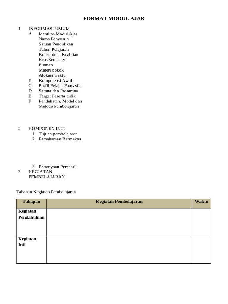 Fix Format Modul Ajar | PDF | Karier & Perkembangan