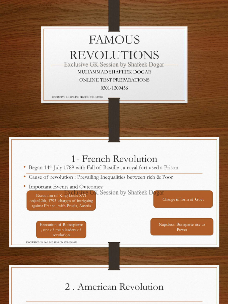 Famous Revolutions From History | PDF