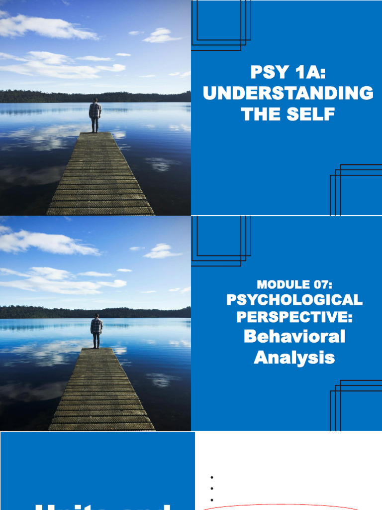 Behavioral Analysis of the Self | PDF | Reinforcement | Classical Conditioning
