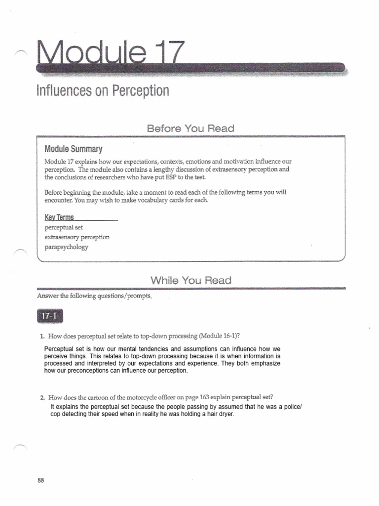 AP Psych Unit 4 Module 17 Packet | PDF | Self-Improvement