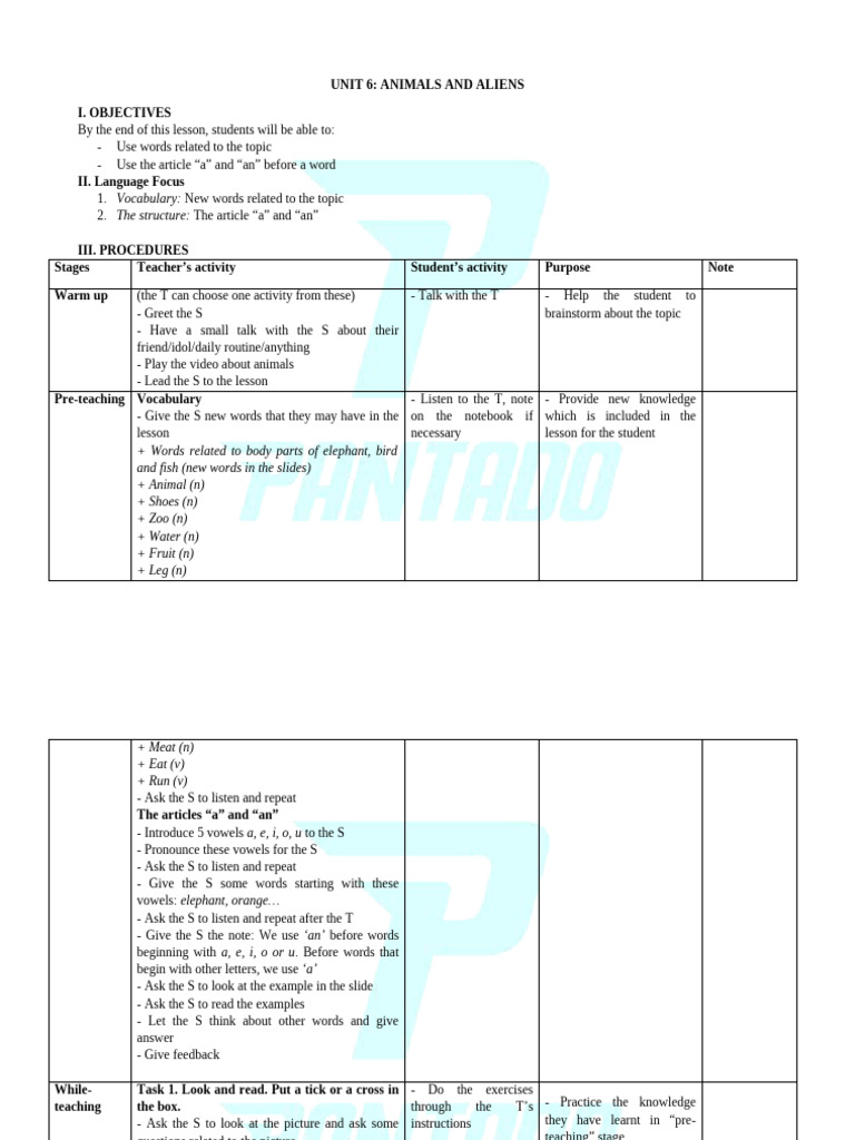 FFS - Unit 06 - Animals and Aliens | PDF | Human Communication | Linguistics