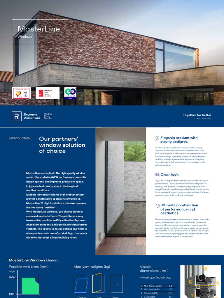 MasterLine Windows: Performance & Design | PDF | Window | Building ...
