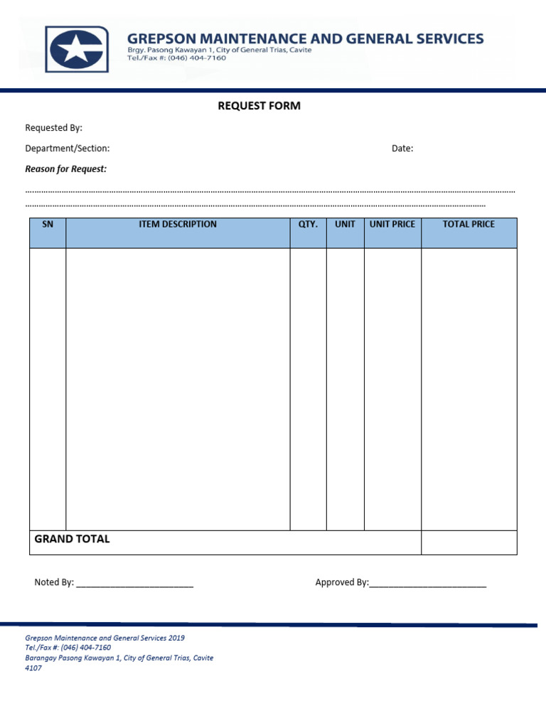 Request Form 3 | PDF | Alcohol | Alcoholic Drinks