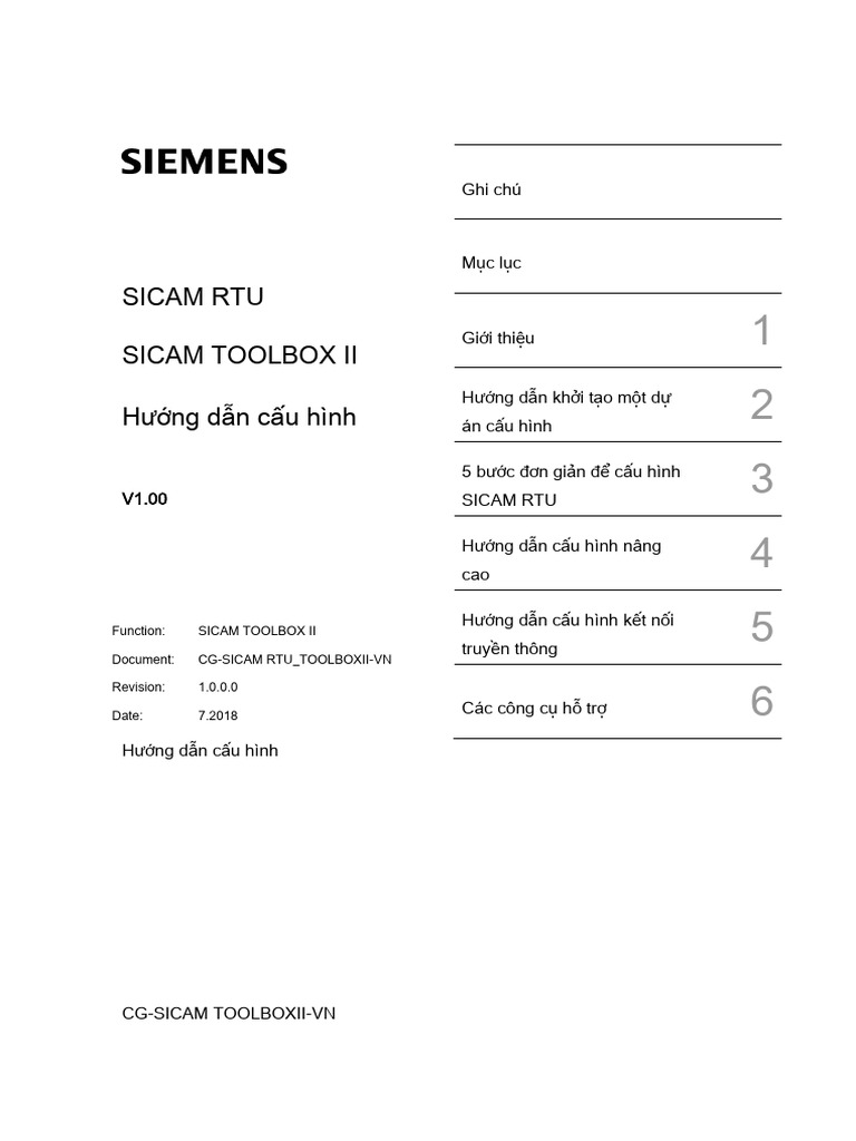 CG-SICAM RTU - TOOLBOXII-VN-Rev0 | PDF