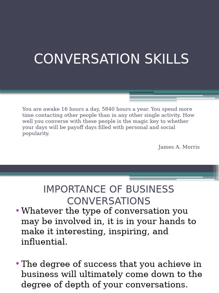 CONVERSATION Management | PDF | Nonverbal Communication | Communication