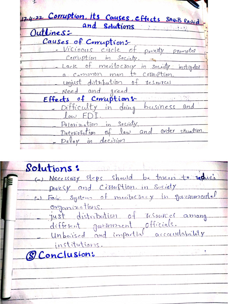 Corruption. SAQIB RASHID | PDF