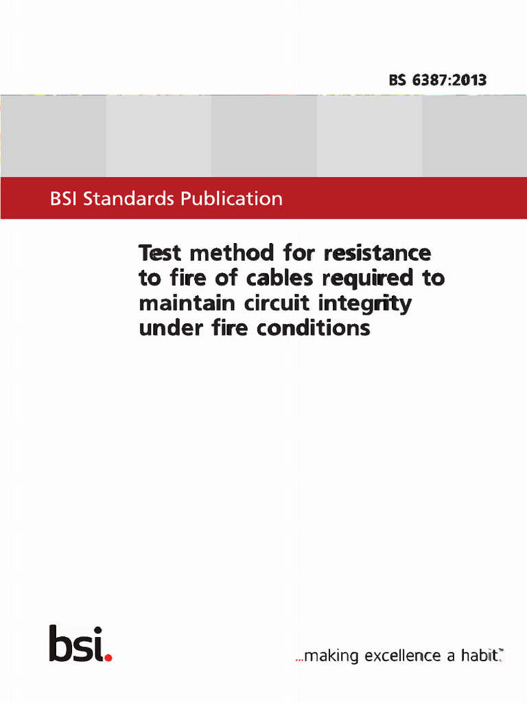 BS 6387:2013 Fire Resistance Standards | PDF | Electric Power ...